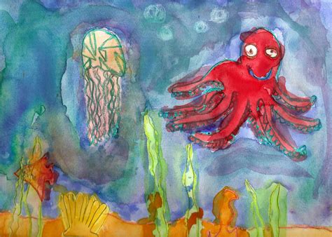 The Elemental Art Room More Underwater Scenes Watercolor Resist K 2