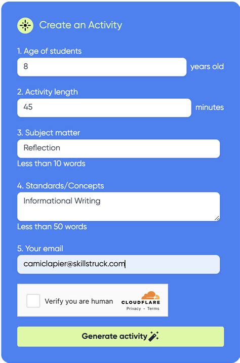 How To Build A Lesson Plan Using Our Free Learning Activity Generator Skill Struck Blog