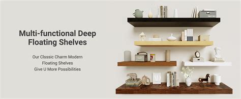Heimlove 12 Inch Deep Floating Shelves 48 X 12 Inches Long