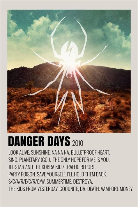 My Chemical Romance Danger Days Minimalist Album Poster Artofit