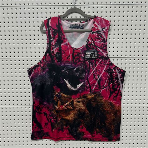 Aussie Girl Pink Camo Singlet Bu006 Bristle Up