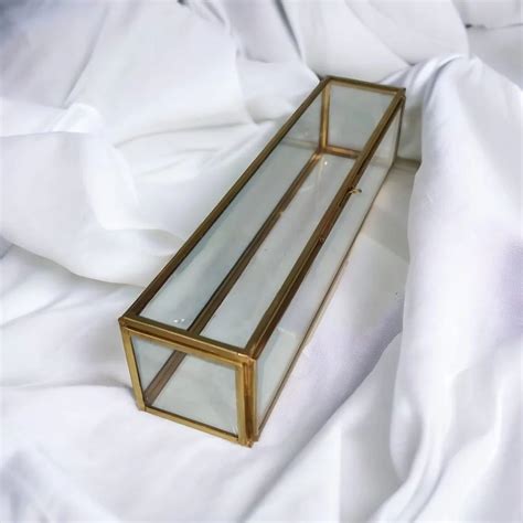 Glass Scroll Box With Brass Beading At ₹ 299piece Glass Jewelry Box