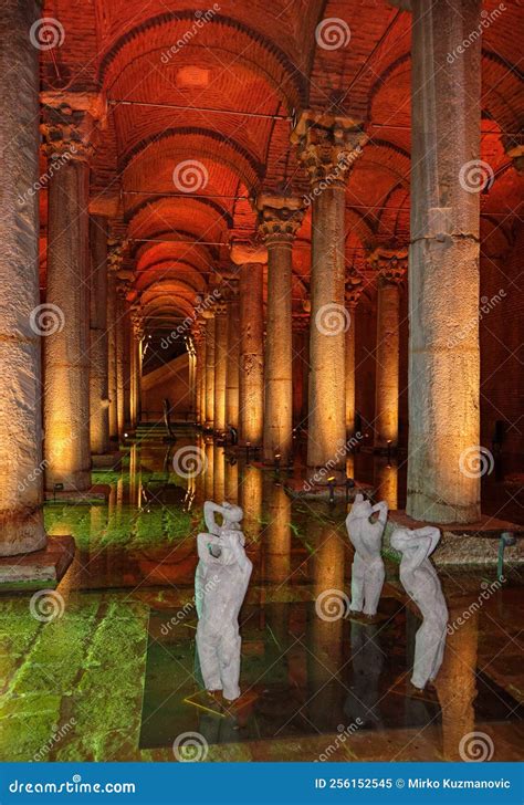 Basilica Cistern Ancient Byzantine Cistern In Istanbul Turkey