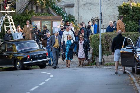In Pictures Cast Of Grantchester Seen Filming In The Cambridgeshire