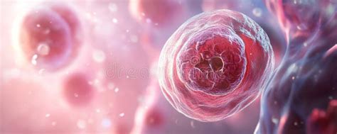 Cells With Nucleus Transparency Cell Membrane Stock Illustration