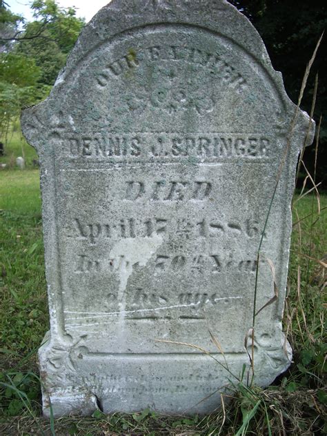 Dennis J Springer 1817 1886 Find A Grave Memorial