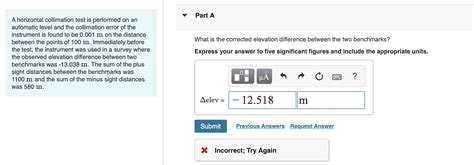 Solved A Horizontal Collimation Test Is Performed On An