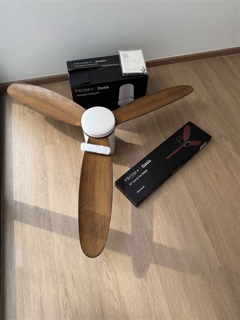 Prism Oasis Standard Ceiling Fan Dark Wood Furniture And Home Living