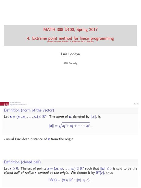 extreme point method for linear programming pdf pdf operations