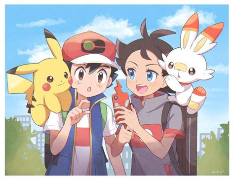 Ash Ketchum Holding Pokeball Ash And Goh Pokemon Wallpaper Goh