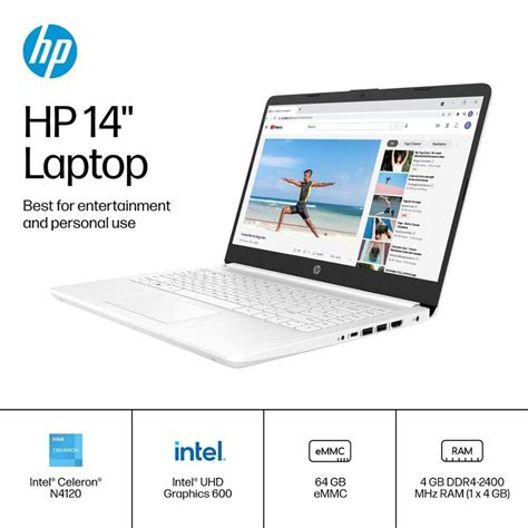 Hp 14 Inch Hd Display Laptop Intel 1 10ghz 4gb Ram 64gb Emmc 14