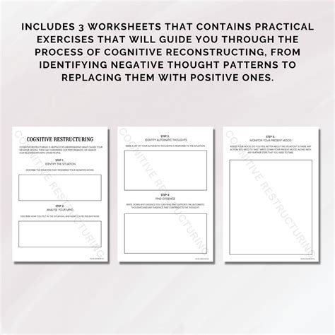 Cognitive Restructuring Worksheets Cbt Worksheets Cognitive