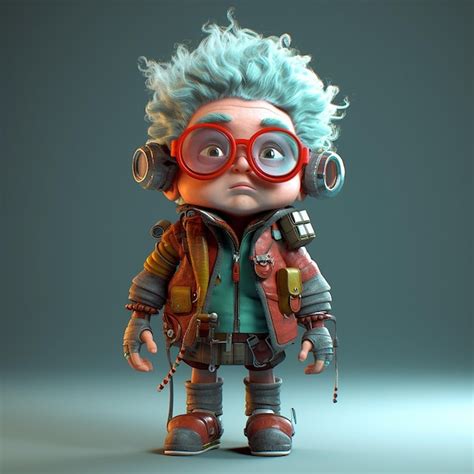 Premium Ai Image A Cartoon Character With A Red Hair And Glasses That Saysthe Future Is Here