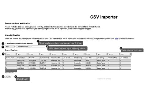 csv import mapping knowledge base iris kashflow