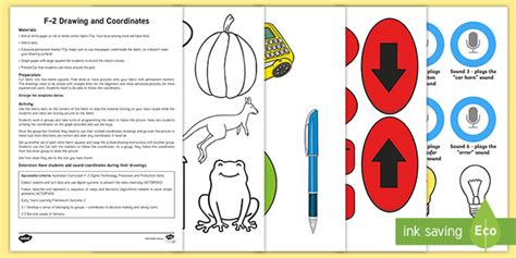 Drawing And Coordinates Activity Compatible With Bee Bot
