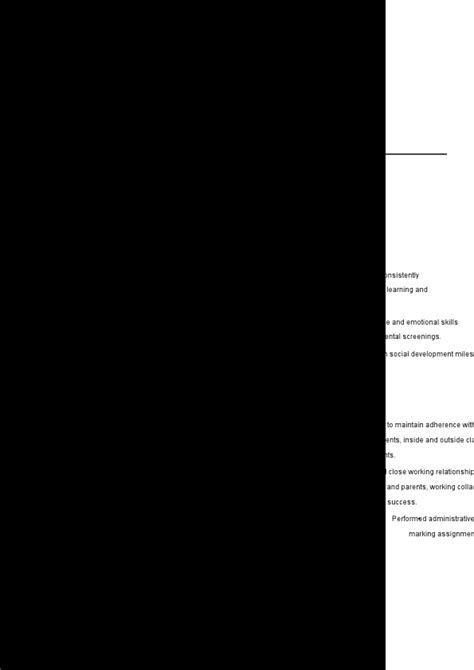 Special Needs Teaching Assistant Cv Examples Myperfectcv