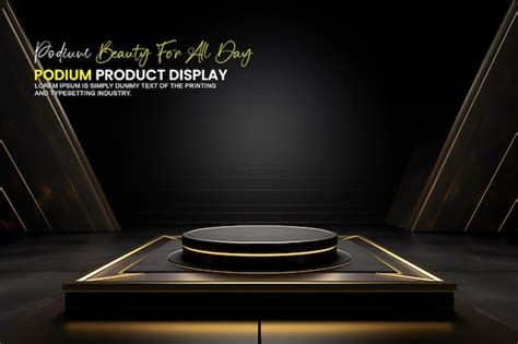 제품 전시를 위한 포디움 쇼 제품 프레젠테이션을 위한 최소한의 스테이지 디스플레이 모 프리미엄 Psd 파일