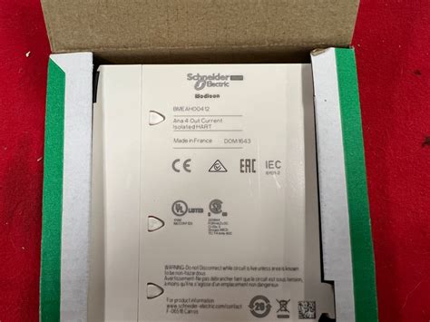 modicon bmeaho0412 x80 analog 4 ch output current isolated hart module