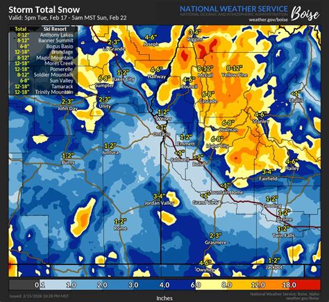 Total Expected Us National Weather Service Boise Idaho Facebook