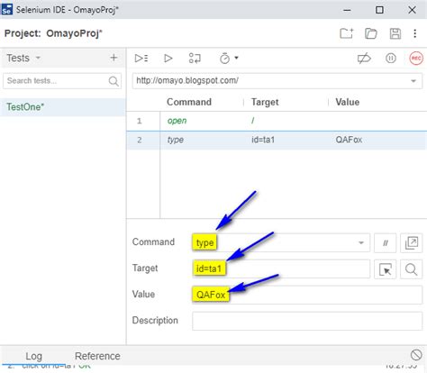 New Selenium IDE Using Type Command For Typing Text Into Text Area Field QAFox