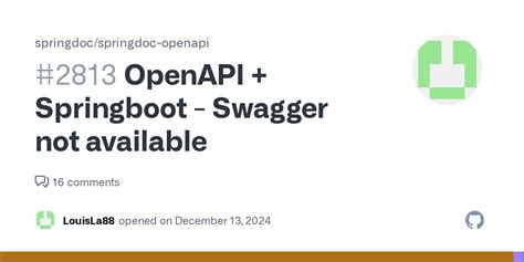 openapi springboot swagger not available · issue 2813 · springdoc