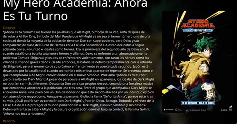 My Hero Academia Ahora Es Tu Turno