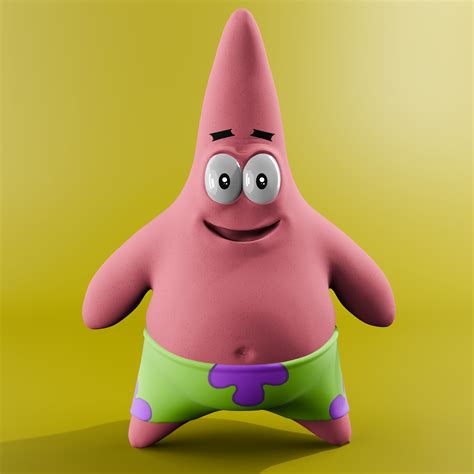 Patrick Star Spongebob Squarepants Characters Models Blenderkit