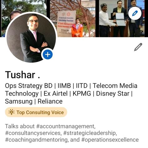 Tushar On Linkedin Linkedin Topvoice Consulting Careeradvice