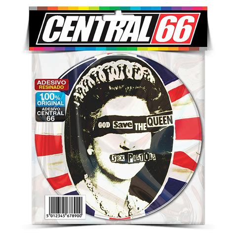 Adesivo Resinado Redondo Sex Pistol Central 66