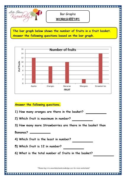 Grade 3 Maths Worksheets Pictorial Representation Of Data 152