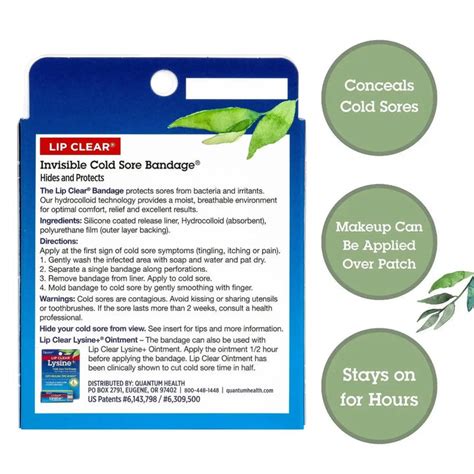 Lip Clear® Invisible Cold Sore Bandage® Cold Sore Patch