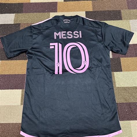 Leo Messi Black Pink Inter Miami Soccer Jersey Brand Depop