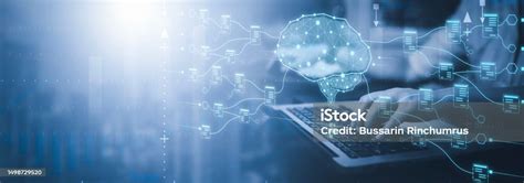 Programmer People Hand Touching Ai Artificial Intelligence Software Engineer Coding On Laptop Or