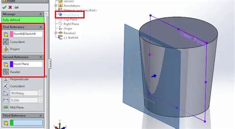 create a coffee cup using revolve and sweep in solidworks