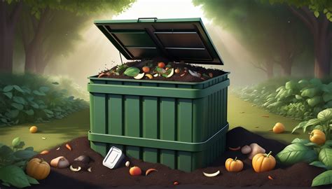 Compost Bin Filled With Scraps Recycling Food Waste Into Nourishing