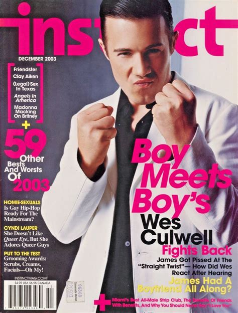 Instinct December 2003 Coverguy Wes Culwell Magazine Instinct