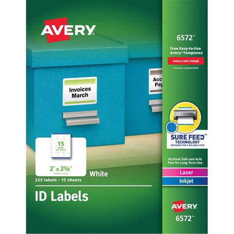 Avery® Laser Inkjet Printer Permanent Id Labels