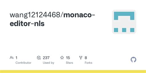GitHub Wang Monaco Editor Nls