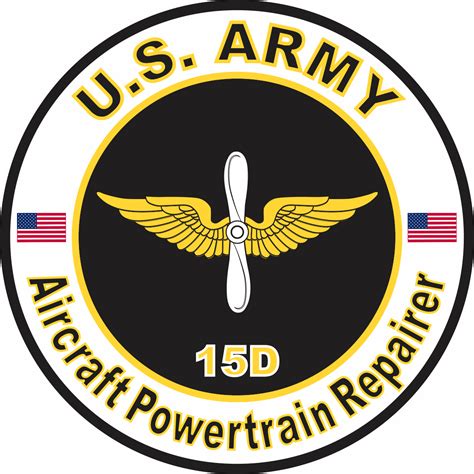 3 8 Inch U S Army Mos 15d Aircraft Powerplant Specialist