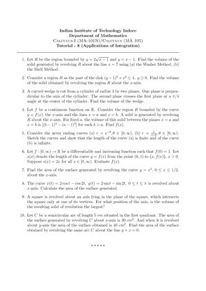 Tutorial Calculus Assignment On Basics Of Real Analysis Indian Institute Of Technology