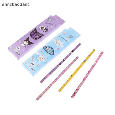[shnzcc] 12 Pack Kawaii Sanrio Hello Kitty Hb Pencils Anime Cinnamoroll Kuromi My Melody Writing