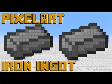 Lets Do Pixel Art Minecraft Iron Ingot Youtube