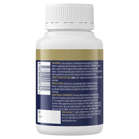 Buy Bioceuticals Antiox Excel 60 Capsules Online At Chemist Warehouse®