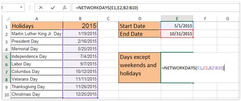 how to check if a date is public holiday and count days except holidays