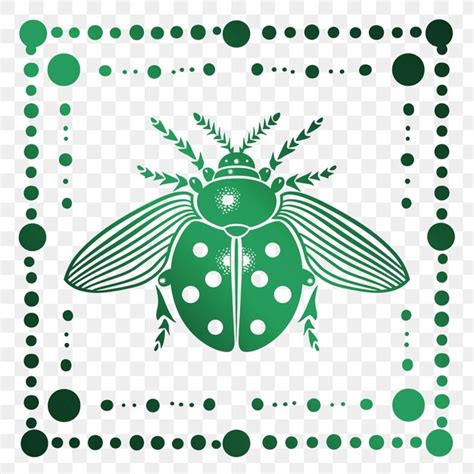 Premium Psd Psd Vector Ladybug Frame Art With Wings And Spots For