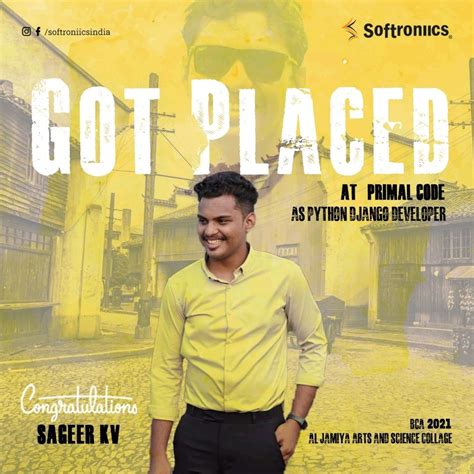 Softroniics On Linkedin Jobsuccess Pythondeveloper Django Techjourneystartshere