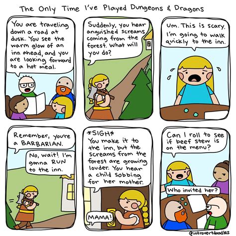Dandd Introvert Doodles R Rpg