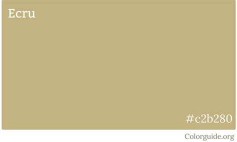 What Is Ecru 28 Colors