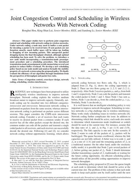 Pdf Joint Congestion Control And Scheduling In Wireless Networks With