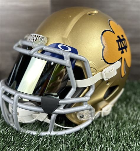 Notre Dame Replica Helmet Unsigned Notre Dame Fighting Irish Gold Full
